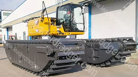 70 amphibious excavators are assisting in port construction in Africa